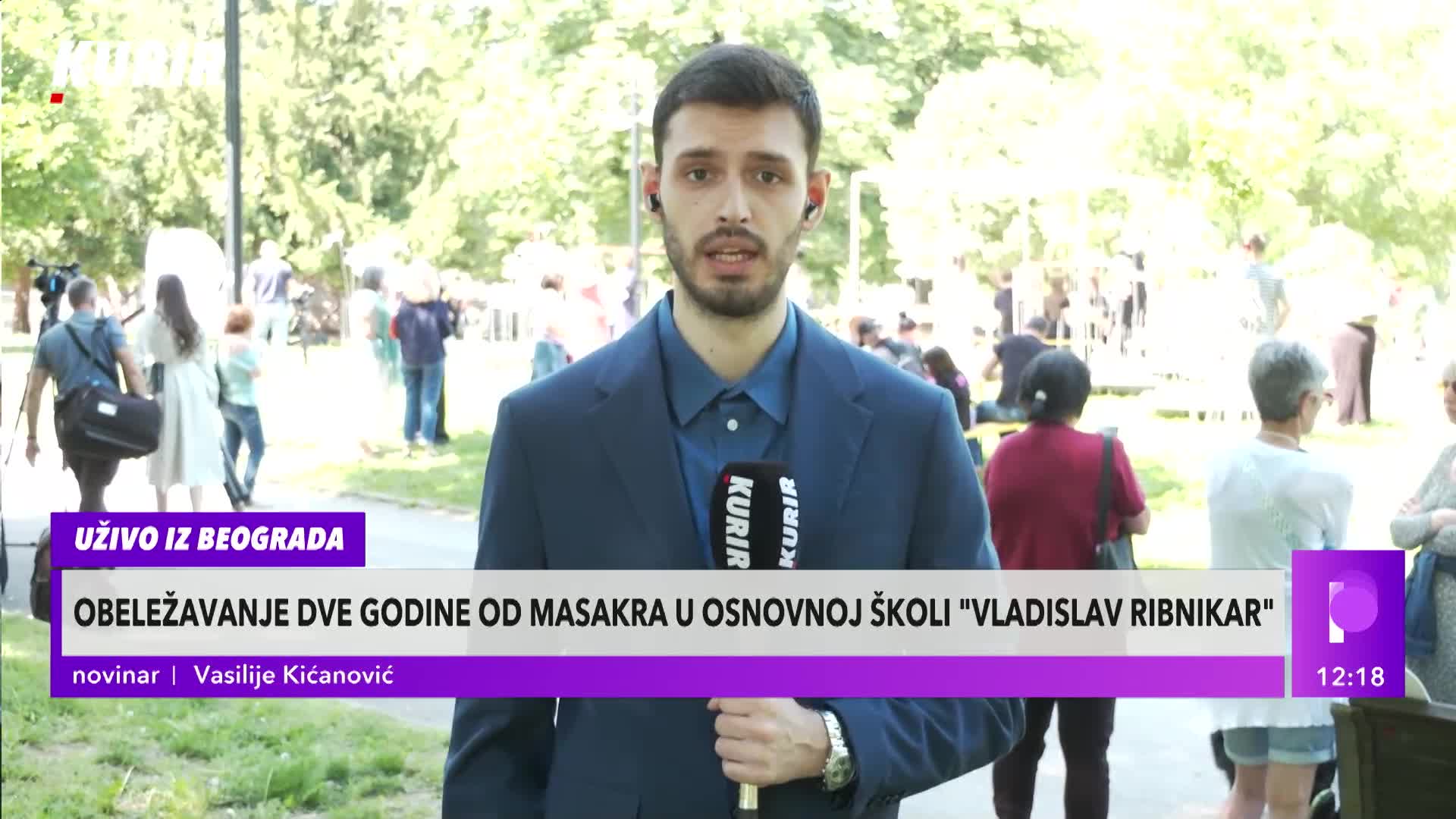 POTRESNE SCENE NA TAŠMAJDANU, GDE JE POSAĐENO DEVET JAPANSKIH TREŠANJA KAO SIMBOL NASTRADALIH ...