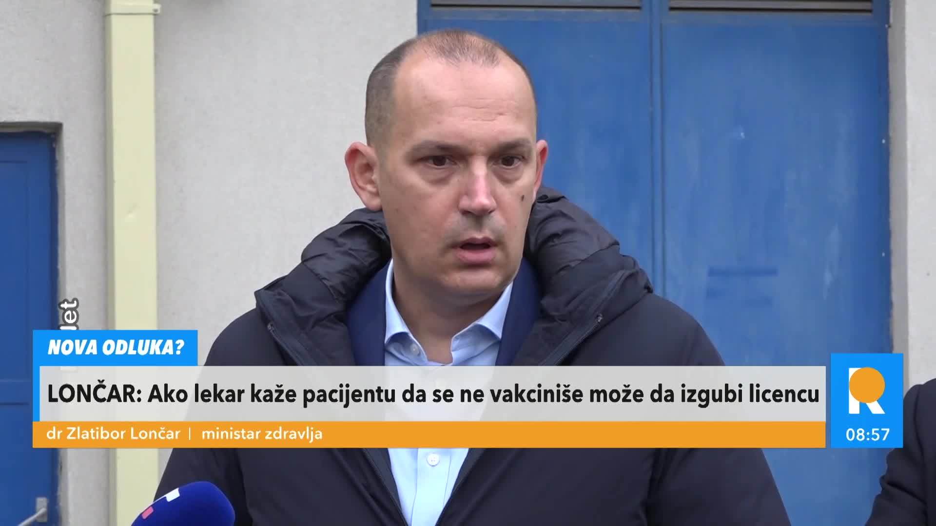 OSTAĆETE BEZ LICENCE: Lončar uputio OŠTRU PORUKU lekarima antivakserima ...