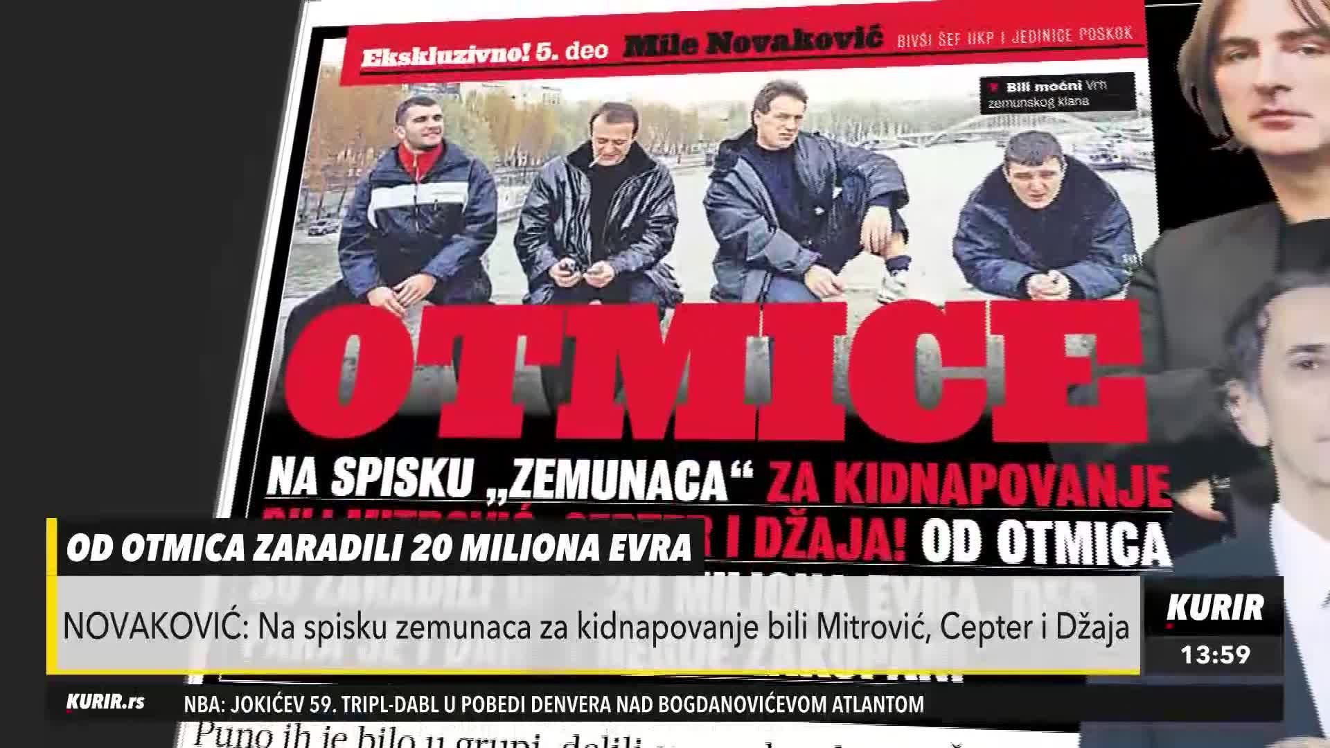 MITROVIĆ, CEPTER, DŽAJA: Zemunci od otmica uzeli 20 MILIONA EVRA ...