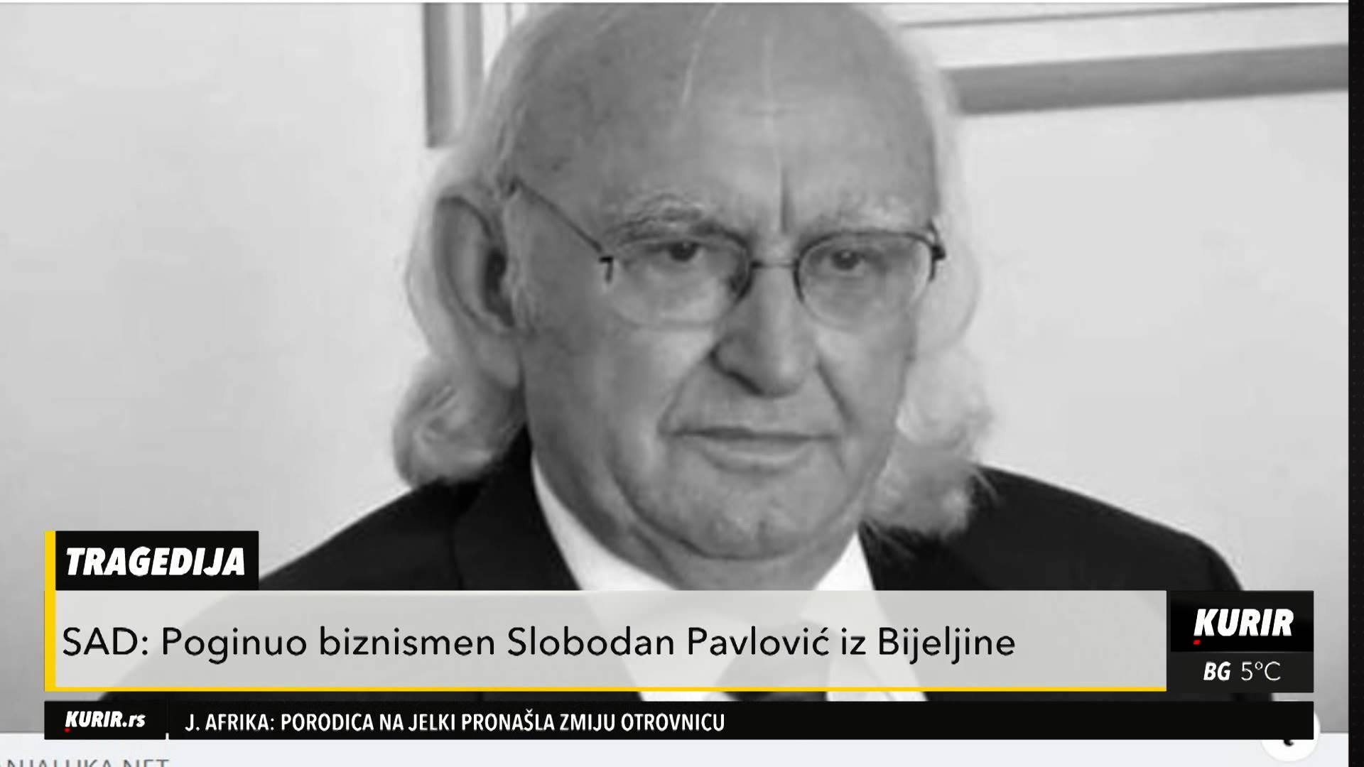 Poginuo Slobodan Pavlović! Auto srpskog biznismena iz Amerike podleteo ...