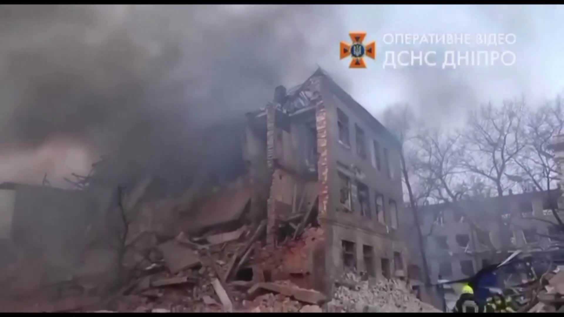 Potresne scene porušenog grada Dnjepra u Ukrajini | Adriamedia TV