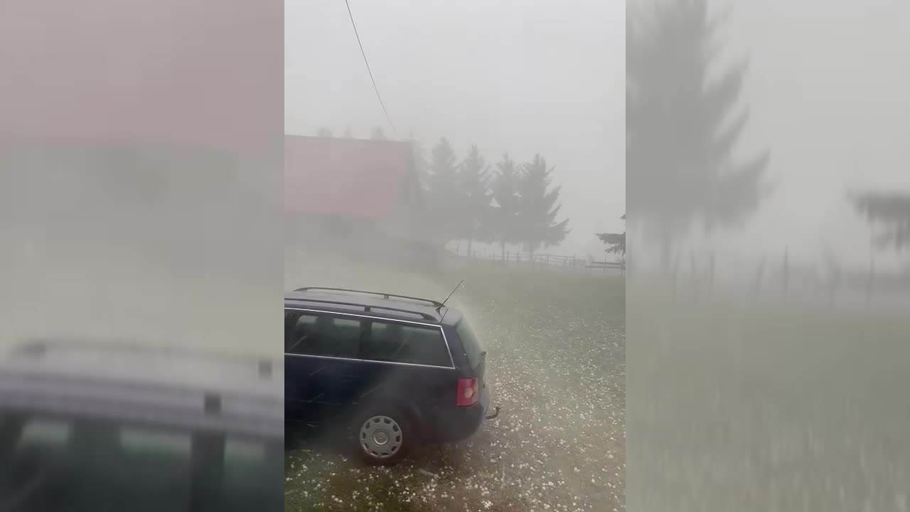 Grad veličine lešnika pogodio sela na Pešteru | Adriamedia TV