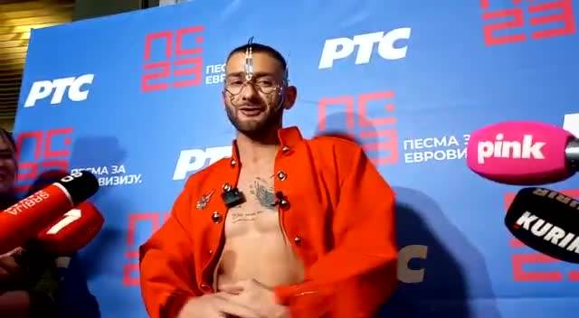 Savo Perović, Ivana Peters i Sajsi Mc uoči nastupa na Beoviziji ...