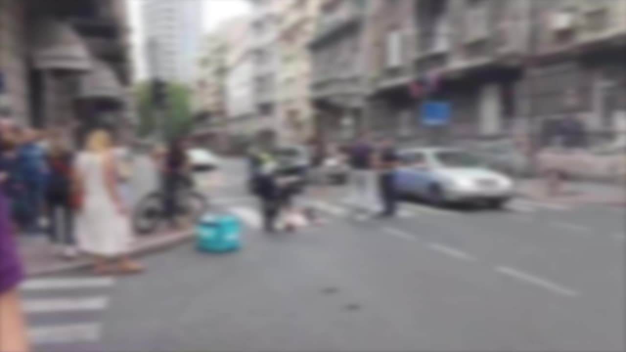 Žena oborena na uglu Vlajkovićeve i Svetogorske od strane dostavljača ...