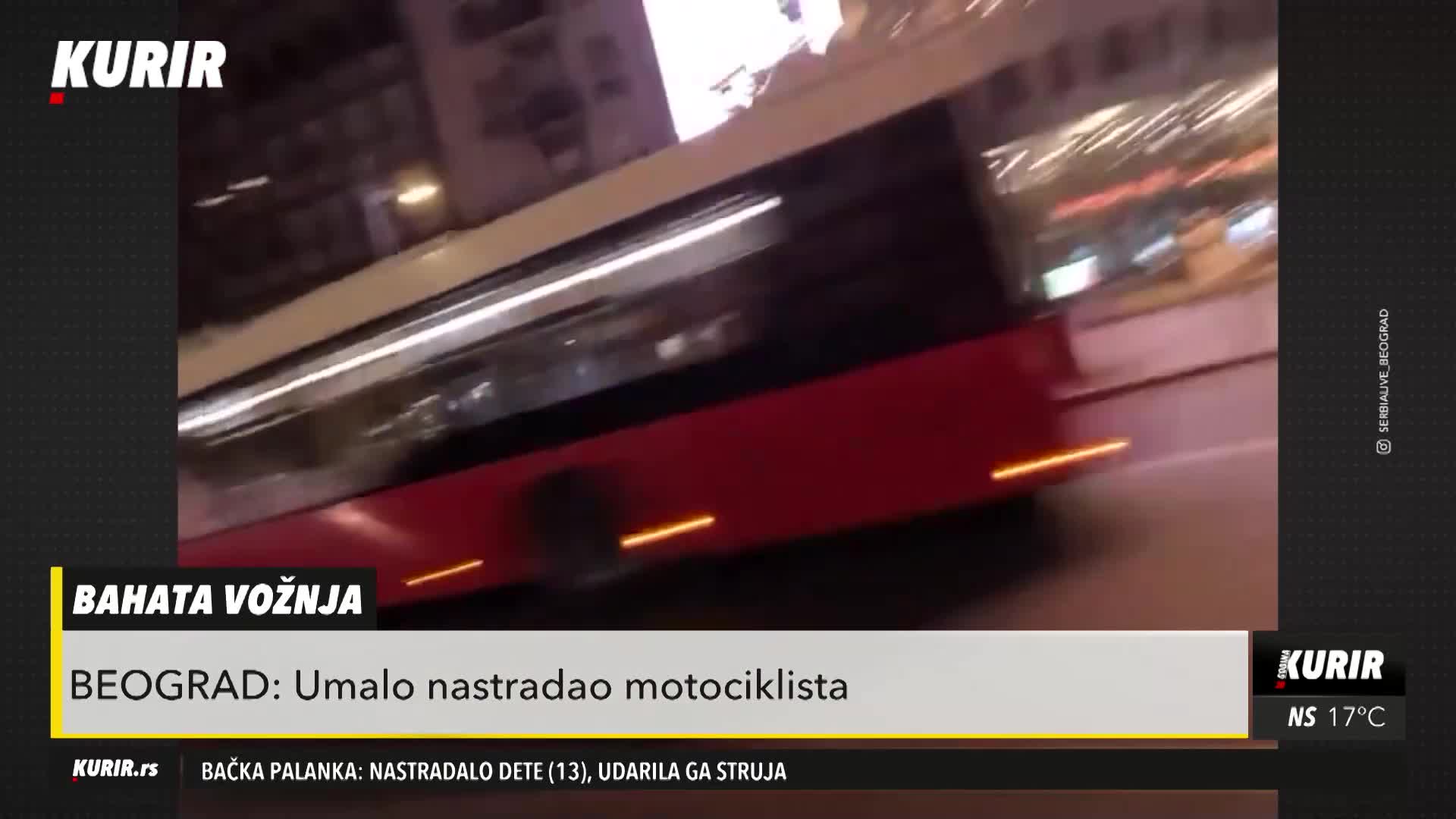 IŠAO DA GA UBIJE! JEZIV SNIMAK IZ CENTRA BEOGRADA: Motorista vozi svojom trakom, a onda nailazi ...