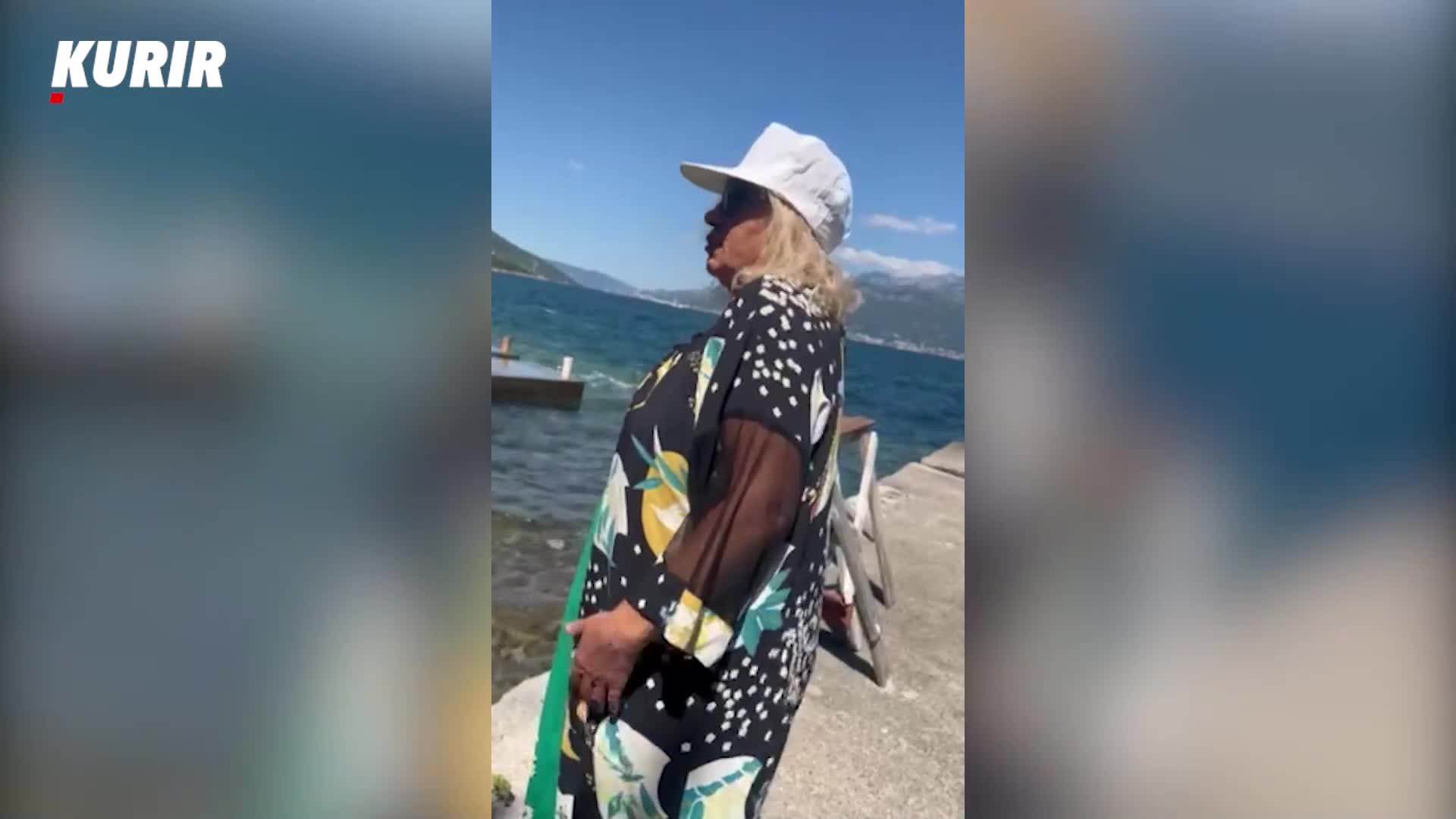 PSOVKE I UVREDE NA PLAŽI: Nada Topčagić izvređala novinara | Adriamedia TV