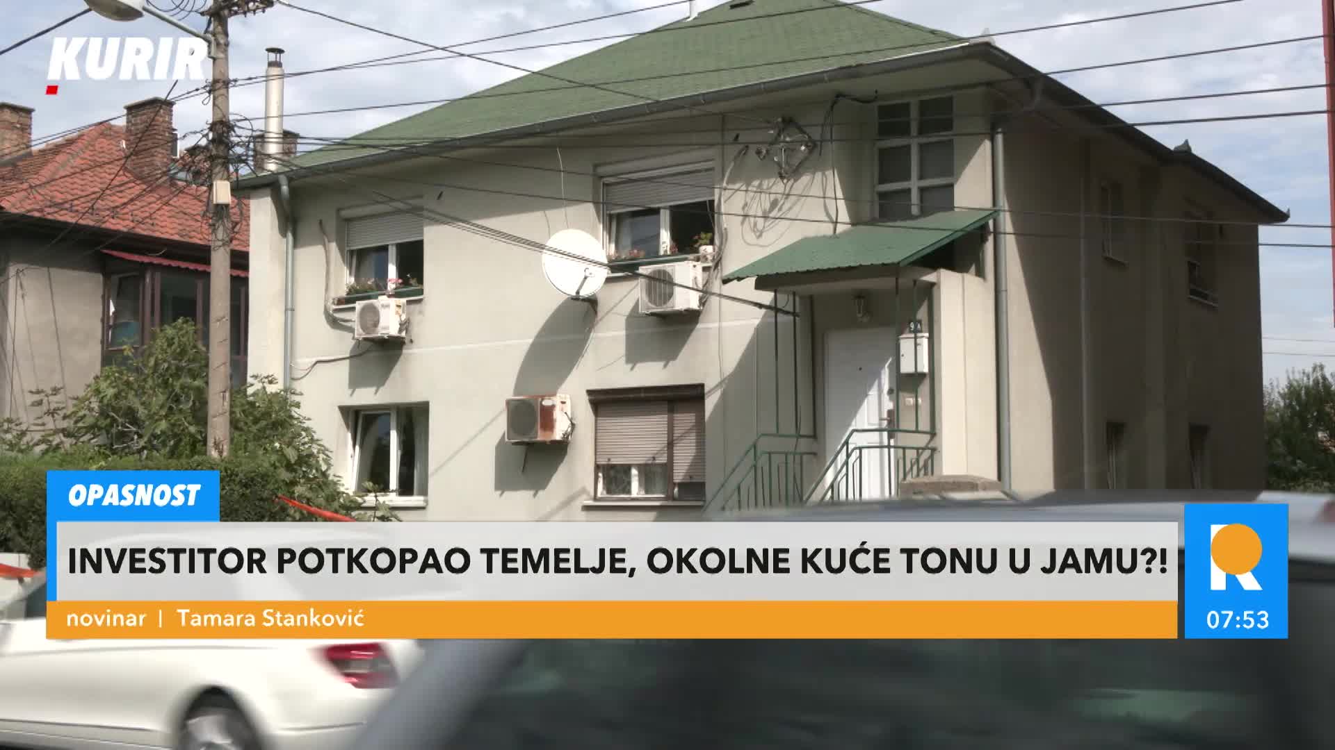 LJUDIMA UGROŽENI DOMOVI ZBOG IZGRADNJE GARAŽE NA KARABURMI Vlasnik kuće: Izvođač kaže vratićemo ...